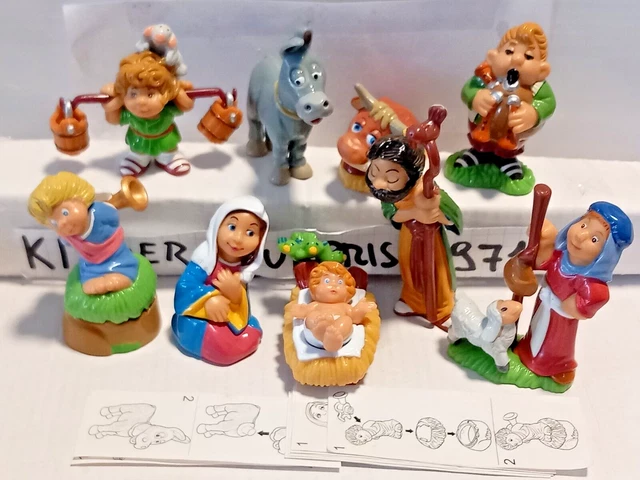 KINDER FERRERO SORPRESINE Serie Completa Presepe Natale 2004 +Cartine ...