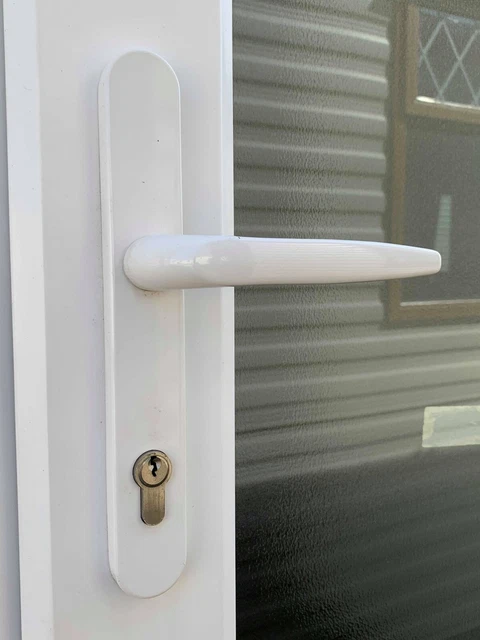 2X WHITE DOOR Handle For Static Caravan Ellbee Pair Mobile Home 240mm X ...