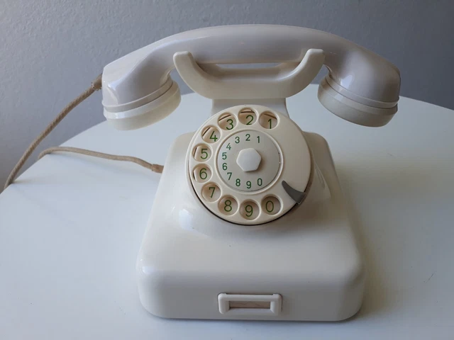 60S CULT POST Office Telephone "Post Office W48" Dial Ivory Retro 50s £ ...