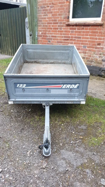 ERDE 122 GALVANISED single axle tipper trailer, 4' x 3', tailgate ...