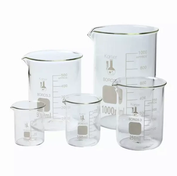 6 PACK GLASS Lab Pyrex Beaker Set Measuring Cup 50/100/250/500/1000 ML ...