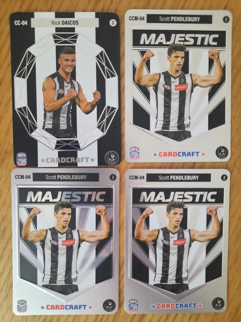 2024 AFL TEAMCOACH Collingwood Magpies Nick Daicos Cardcraft Majestic 4 ...