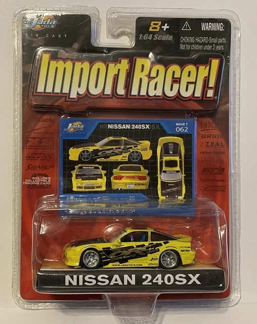 JADA TOYS NISSAN 240Sx Import Racer Jdm Die Cast *Yellow* Wave 7 062 1/ ...