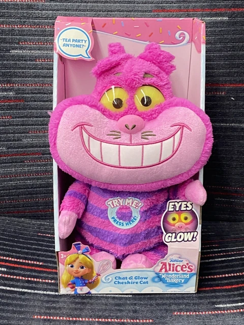 Disney Soft Toy Cat Pink Glowing Eyes Alices Wonderland Bakery Boxed 3