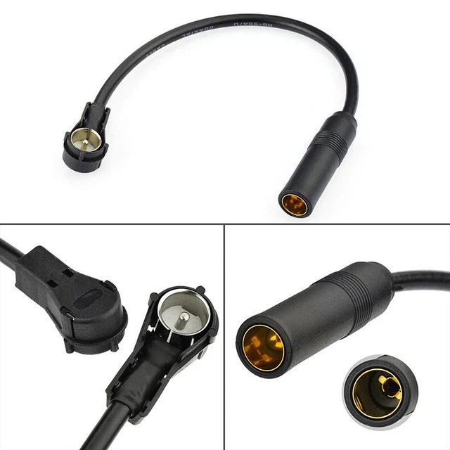 CAR AM FM DAB Radio Aerial Antenna Coax 20cm Adapter Lead DIN 41585 to ...