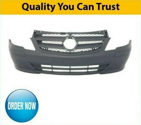 MERCEDES VITO W639 Front Bumper Dark Grey Textured No Pdc Or Fog Holes ...