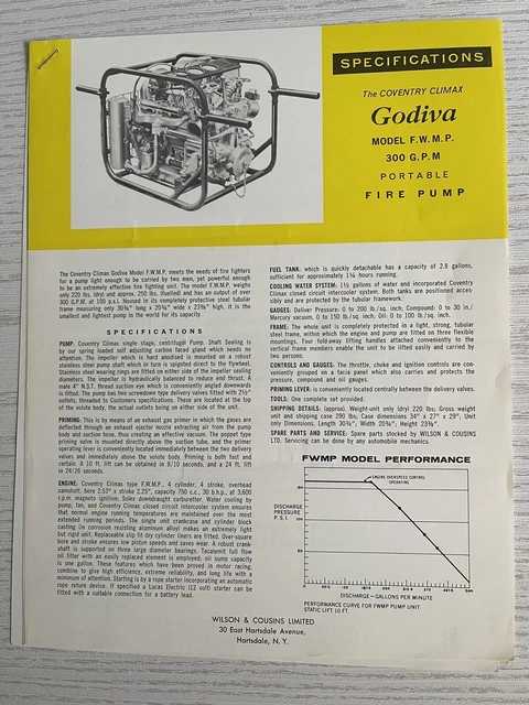 Godiva Fire Pump FOR SALE! - PicClick UK