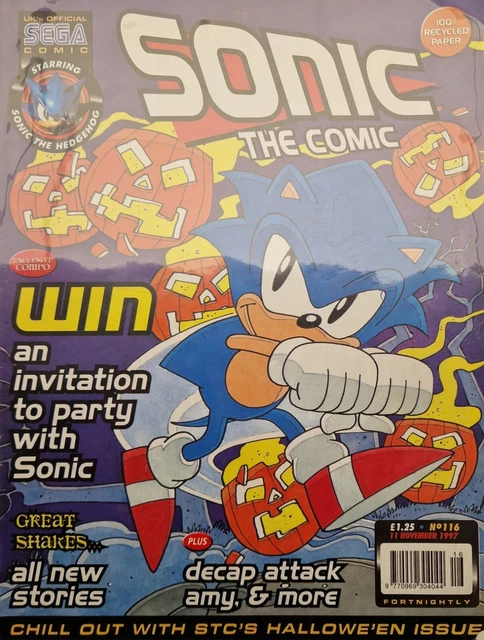 SONIC THE COMIC Fleetway - Issue No 116 - November 1997 £8.51 - PicClick UK
