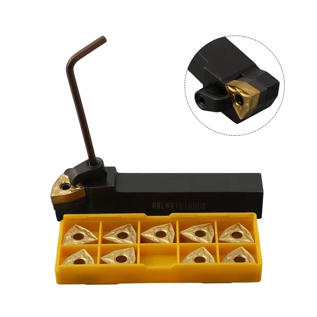 TOUR MWLNR 1616H08 Tournant Holder-Tool + WNMG080408-CM Insert Carbure Fixations EUR 41,82 ...