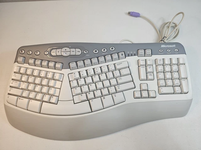 MICROSOFT NATURAL MULTIMEDIA Keyboard Ergonomic Comfort 1.0A Model ...