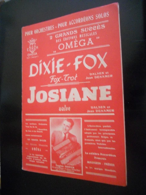 ANCIENNE PARTITION FOX trot dixie fox et valse josiane EUR 2,80 ...