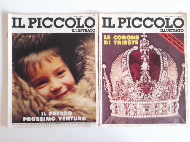 LOTTO 10 riviste IL PICCOLO illustrato,Magazine di Trieste anni '70'80 ...