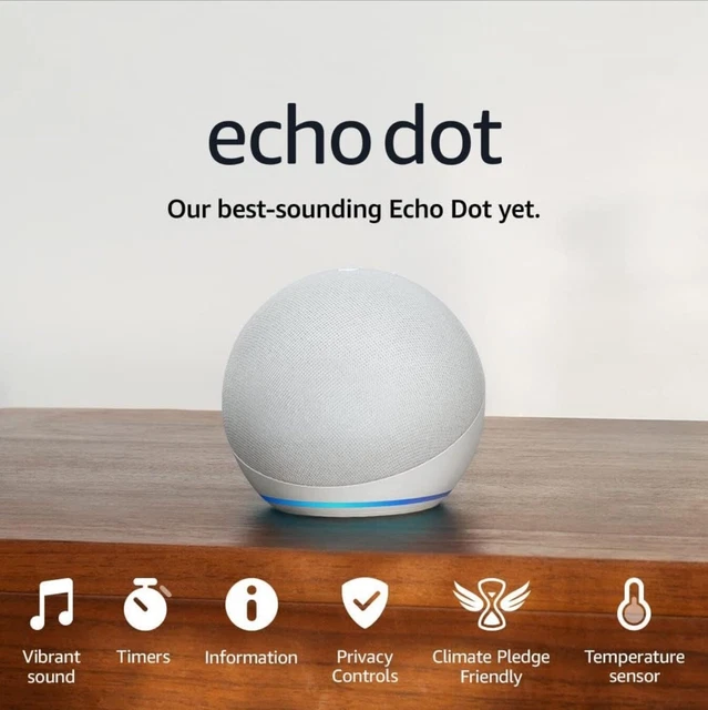 BRAND NEW AMAZON Echo Dot 5th Generation Smart Display Speaker with ...