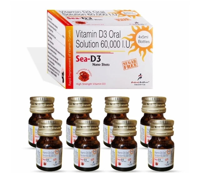 VITAMIN D3 ORAL Solution 60,000 I.U - 4 x 5ml bottles £25.67 - PicClick UK