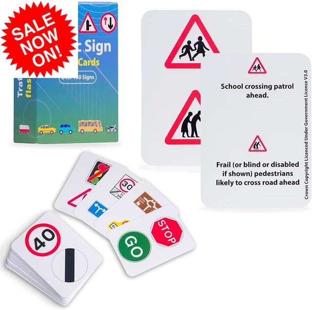 DRIVING THEORY TEST Revision Flash Cards Highway Code 150 Road Sign ...