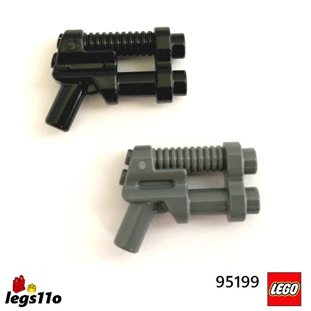 LEGO SPACE GUN with Ribbed Twin Barrel Pistol for minifigure (95199 ...