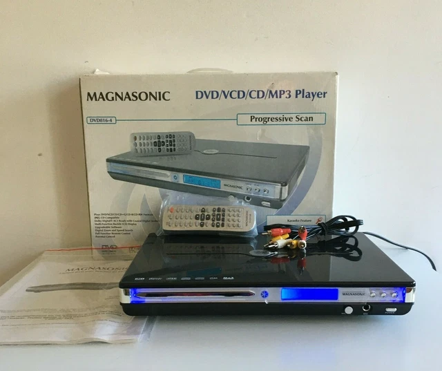 MAGNASONIC DVD VCD CD MP3 Player Progressive Scan Karaoke Feature with ...