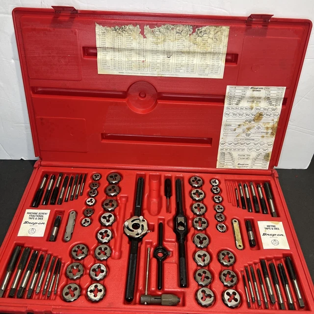 SNAP ON TOOLS TAP AND DIE TOOL KIT 73pc SET TDTDM500A IN CASE 350.00 PicClick