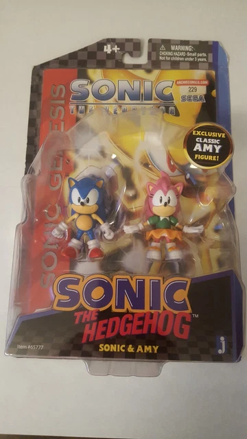 SONIC THE HEDGEHOG Sonic And Amy Figures And Comic Pack Archie Jazwares ...