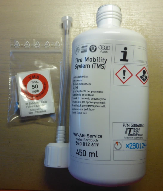 VOLKSWAGEN REIFENDICHTMITTEL NOTFALLSET Original VW Audi Seat Skoda ...