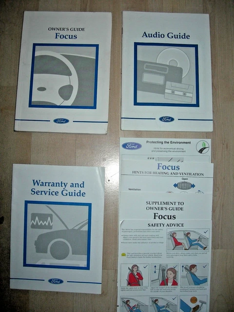 FORD FOCUS OWNERS Guide + Audio Guide + Service Guide + Supplements ...
