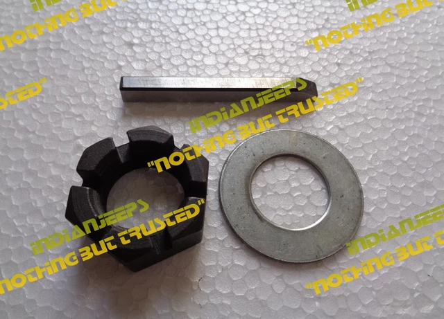 JEEP WILLYS CJ 1941-71 Rear Axle Shaft Nut,Washer & Key With Dana 27/41 ...