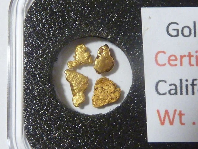 GENUINE SOLID GOLD Nuggets .507 Gram, In Special Assay Capsule ...