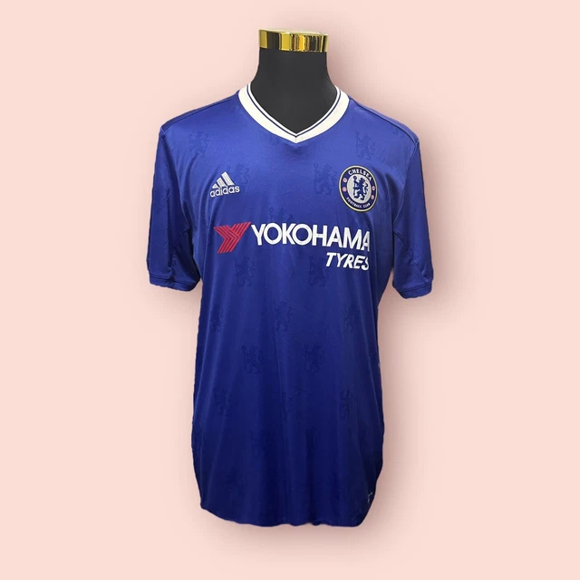 CHELSEA FC JERSEY 2016 2017 Home Shirt Adidas Football Soccer Climacool ...