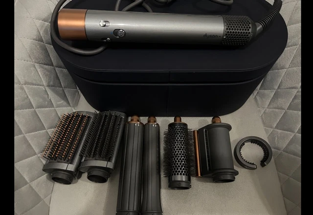 DYSON AIRWRAP MULTI-STYLER & Dryer Complete Long Hair with Case Nickel ...