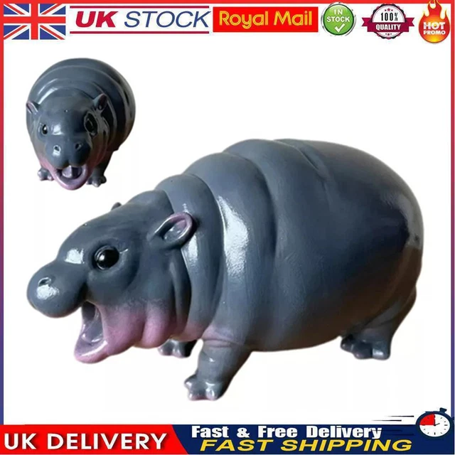 MOO DENG TOY,MOO Deng Hippo,Bouncy Pork Pygmy Hippo Statue,Hippo Resin ...