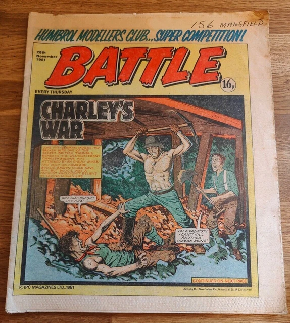 COMIC - VINTAGE Battle Action War Comic Dated 28th Nov 1981 UK Reading ...