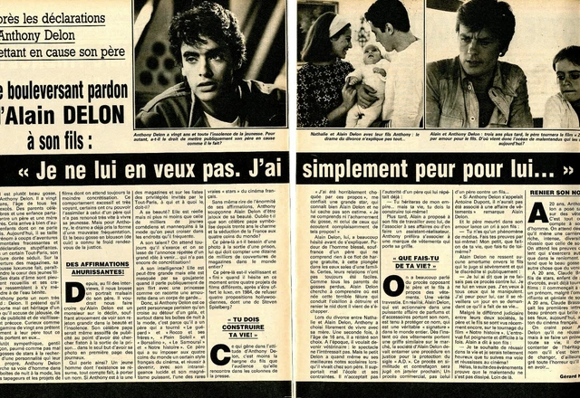 COUPURE DE PRESSE Clipping 1984 Alain Delon & Anthony Delon (2 pages) EUR 5,00 - PicClick FR
