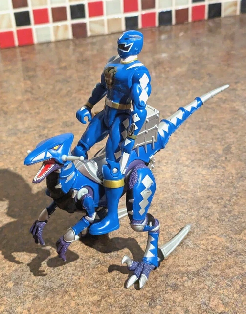 2004 POWER RANGERS: Dino Thunder - Blue Raptor & Rider Figure bandai ...
