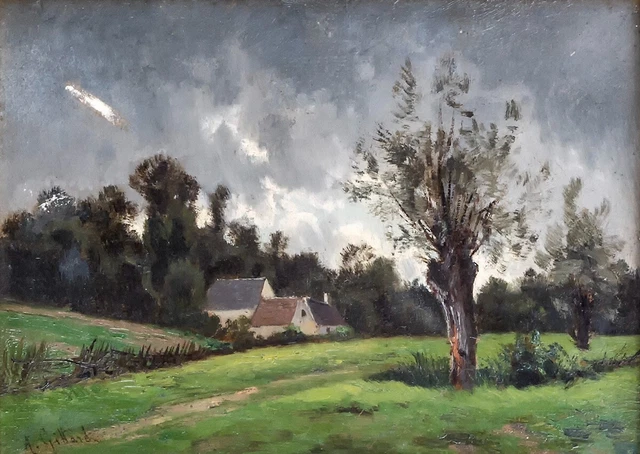 PAYSAGE AVEC FERME HSB signée Alexandre GITTARD (1832-1904) école ...