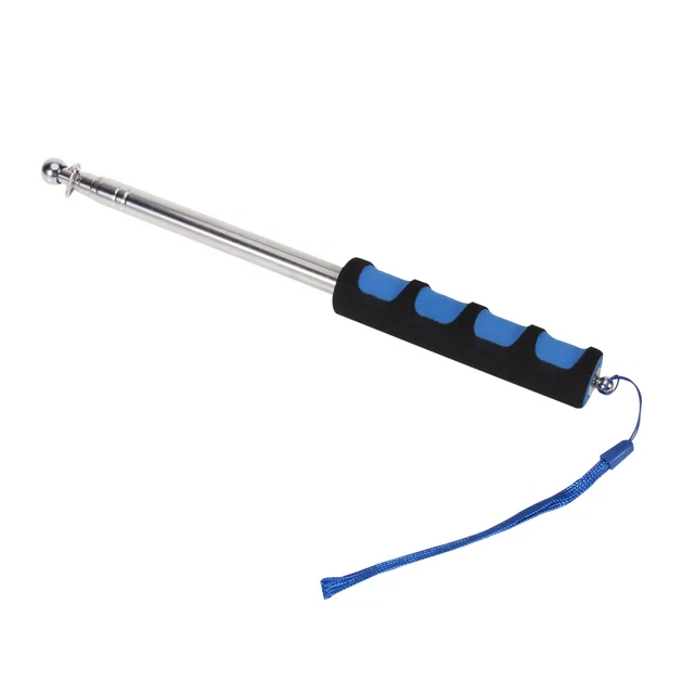 STAINLESS STEEL ROD Telescopic Retractable Pointer Hand Stick ...