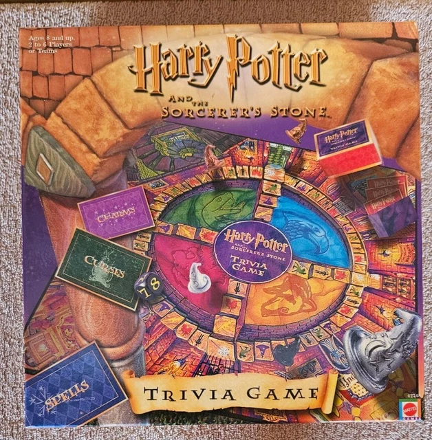 VINTAGE HARRY POTTER And The Sorcerer's Stone Trivia Board Game Mattel ...