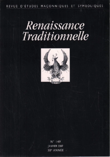 REVUE D'ETUDES MAÇONNIQUES et symbolique / renaissance traditionelle n ...
