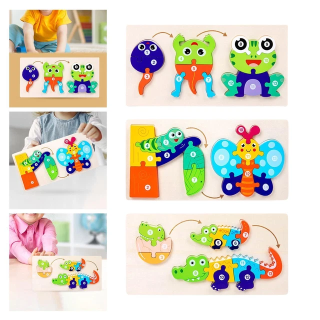 LIFE CYCLE OF Animla Puzzle Motor Skill Jigsaw Board Montessori for ...