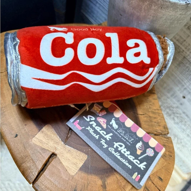 NWT SNACK ATTACK Medium "Good Boy" Cola Plush Toy for Dogs $11.99 ...