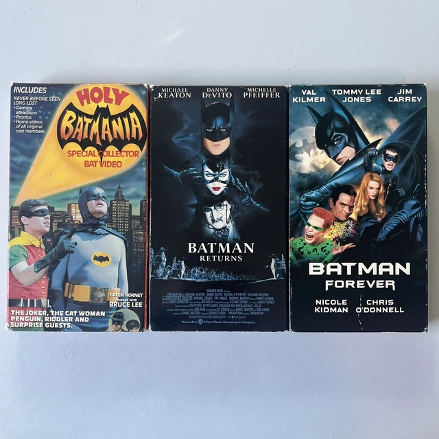 BATMAN VHS LOT of 3 | Holy Batmania Batman Returns & Batman Forever 80s ...