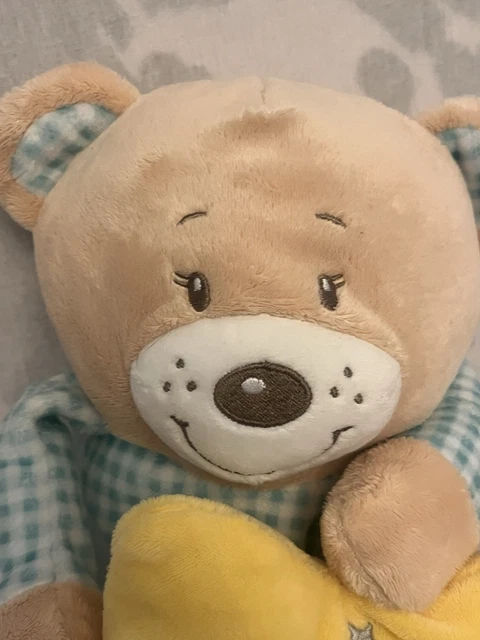 CARD FACTORY TWINKLE Twinkle Little Star Blue Gingham Teddy Bear Soft ...