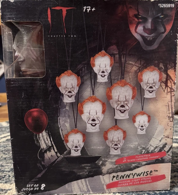 IT CHAPTER 2 Pennywise Clown Musical String Lights Set of 8 Horror ...
