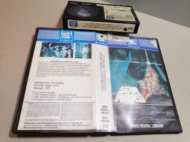 RARE STAR WARS (A NEW HOPE) 1977 - CBS/FOX Rare Rental Only BETA Issue ...