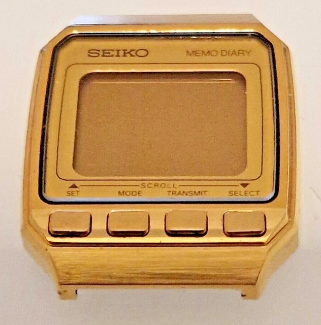SEIKO MEMO DIARY UW02 0010 Digital Watch in Gold - Vintage 1984 - Read ...