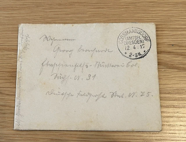 WW1 GERMAN SOLDIERS Letter with Envelope. Dresden 1917. EUR 3,56 ...