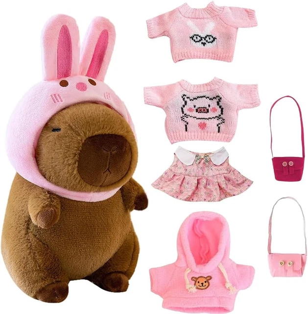 CAPYBARA PLUSH, DRESS Up Capybara Teddy, Stuffed capybara Toy With 4 ...