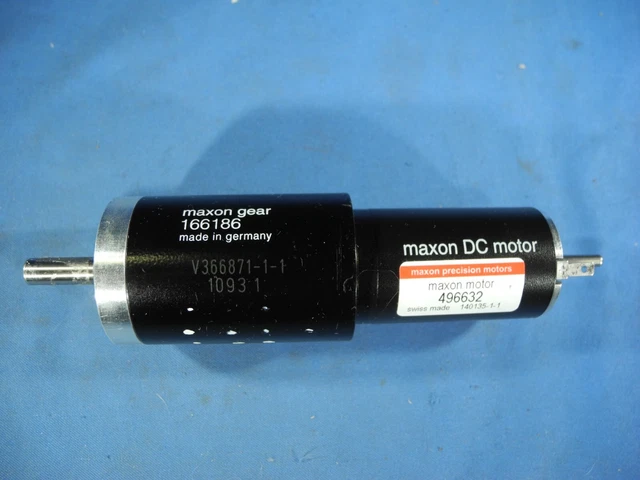 MAXON 496632 MOTOR with Maxon 166186 planetary gearhead, 140135-1-1 ...