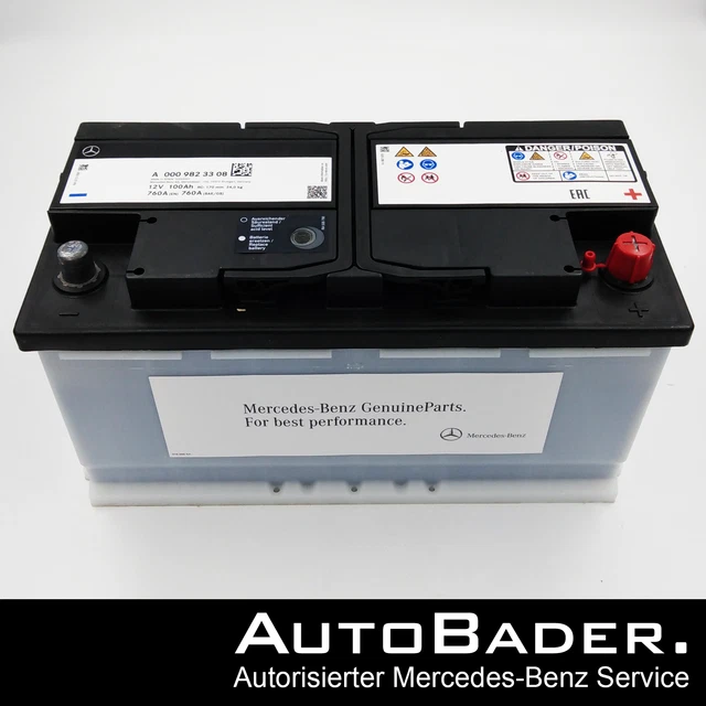 ORIGINAL MERCEDES FAHRZEUGBATTERIE Starterbatterie 12V 100Ah 760A ...