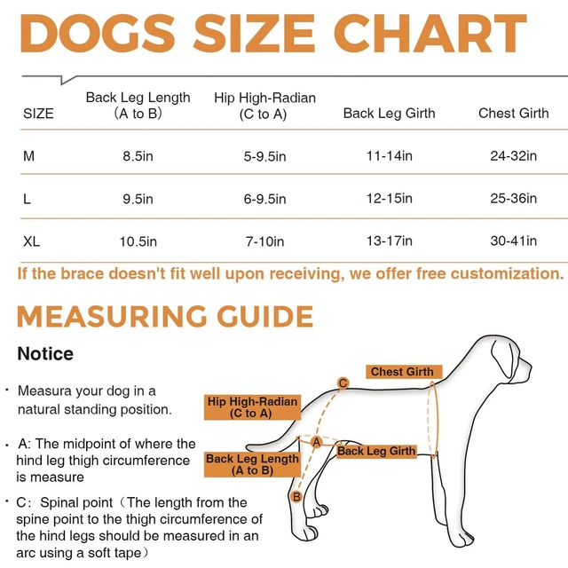 DOG KNEE BRACE For Torn Acl Hind Leg For Support With Cruciate Ligament ...