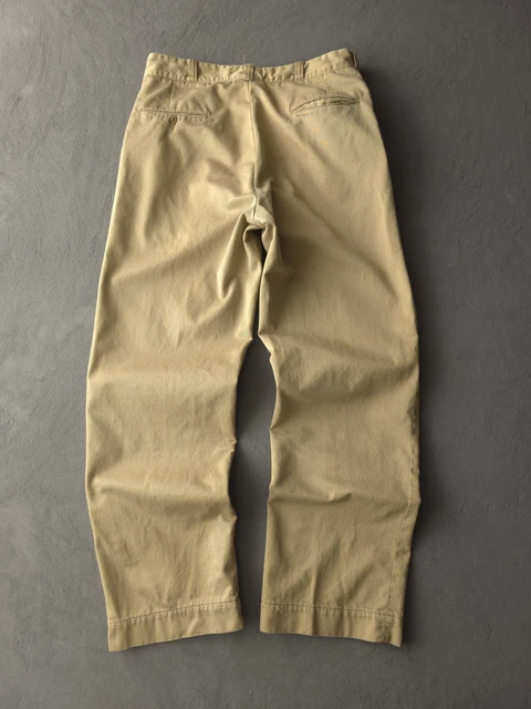 VINTAGE 1970S US Army Vietnam War Era Khaki Cotton Utility Pants ...